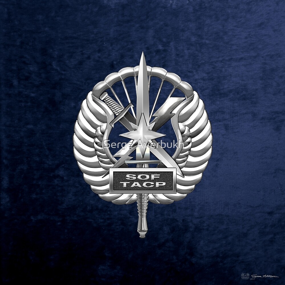 "Tactical Air Control Party - Special Tactics TACP Badge over Blue ...