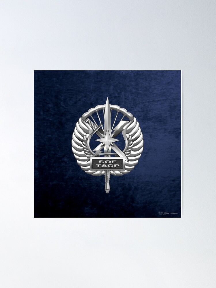 "Tactical Air Control Party - Special Tactics TACP Badge over Blue ...