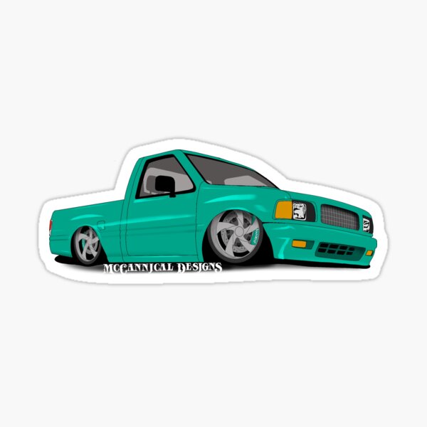 "Bagged and body dropped truck" Sticker for Sale by Automccannic ...