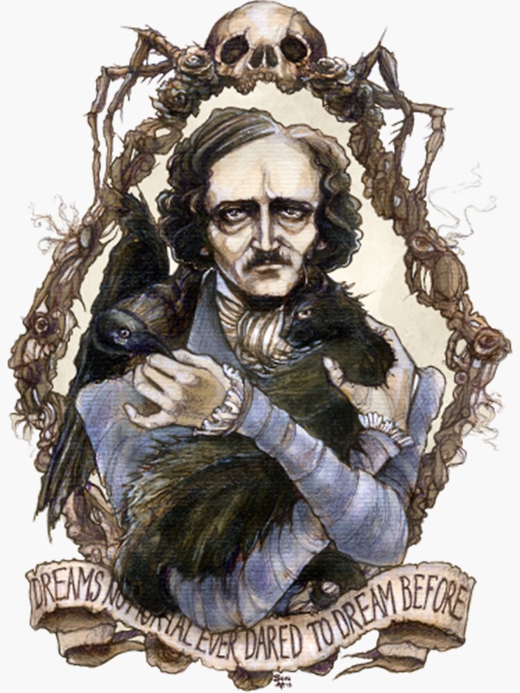 "Edgar Alien Poe Classic" Sticker for Sale by joanneyzj | Redbubble