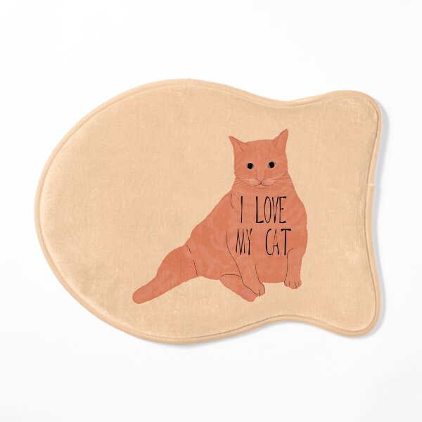 "I Love My Orange Tabby Cat" Pet Mat for Sale by amymh | Redbubble