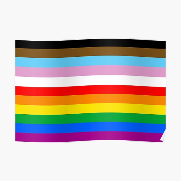 Inclusive Pride Flag Poster For Sale By Gayesthetic Redbubble