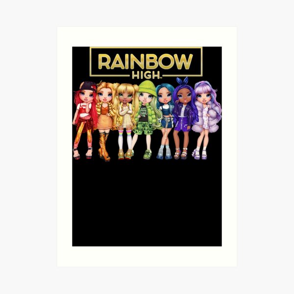 "Rainbow High main characters and logo" Art Print for Sale by ...
