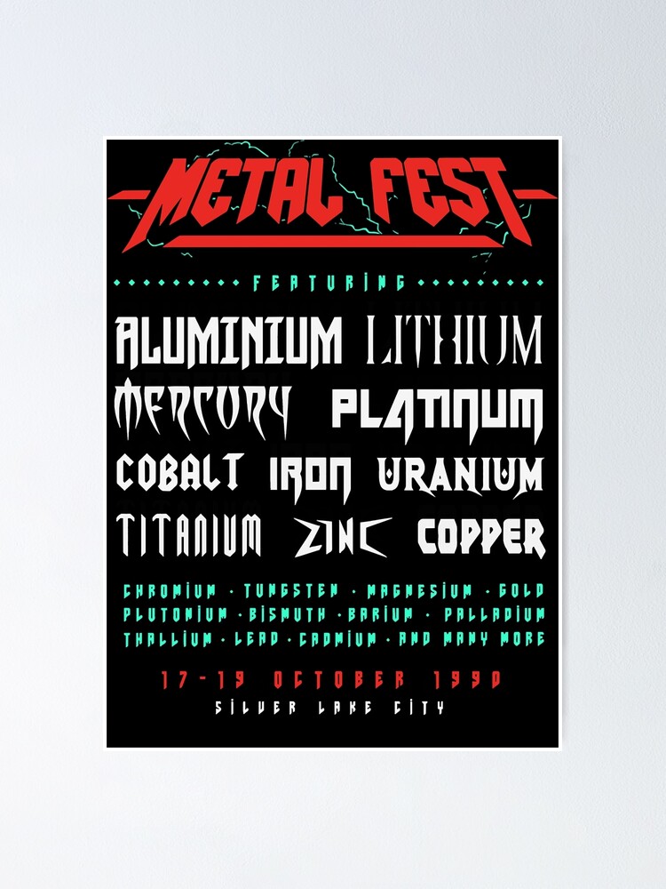 "Metal Fest" Poster for Sale by VivianneHand | Redbubble