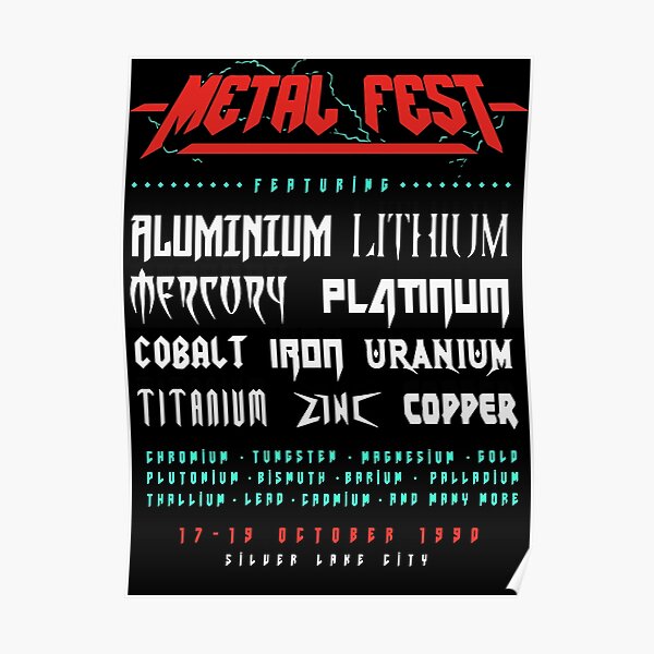 "Metal Fest" Poster for Sale by VivianneHand | Redbubble
