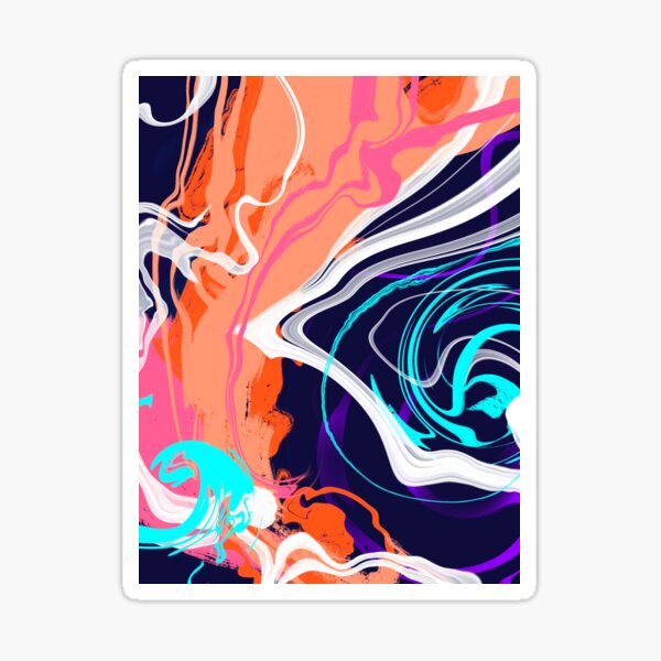 "Colorful Abstract Art" Sticker for Sale by SNIPESCIENTIST | Redbubble