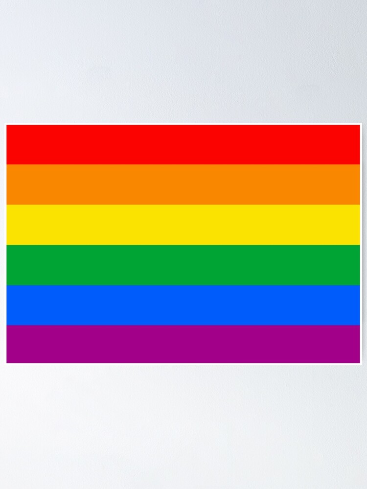 Lgbtq Rainbow Pride Flag Poster For Sale By Gayesthetic Redbubble