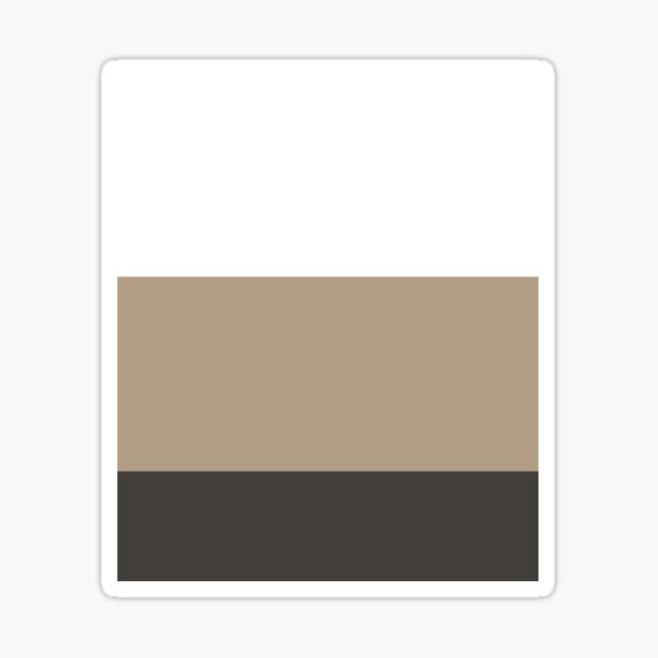 "II Neutral Colorblock" Sticker for Sale by brookemiller801 | Redbubble