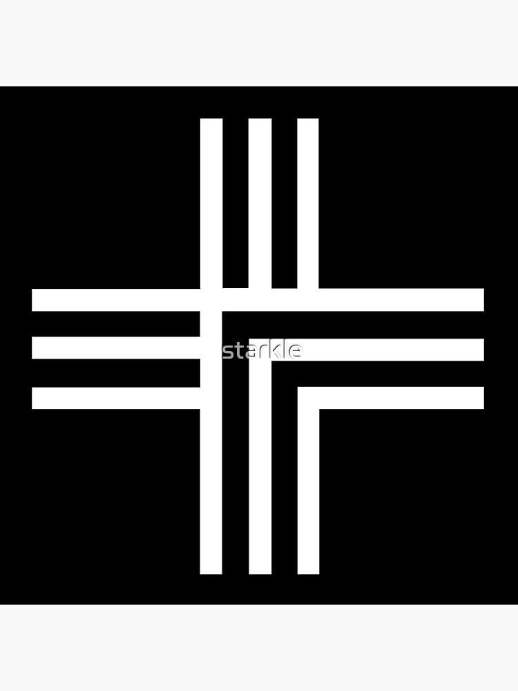 "Geometric Plus Sign (black background)" Sticker by starkle | Redbubble