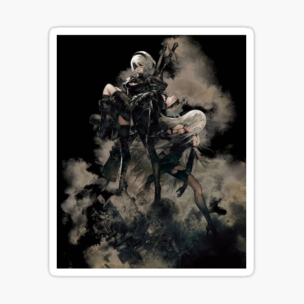 "Nier: Automata Black" Sticker for Sale by CaptainBicBoi | Redbubble