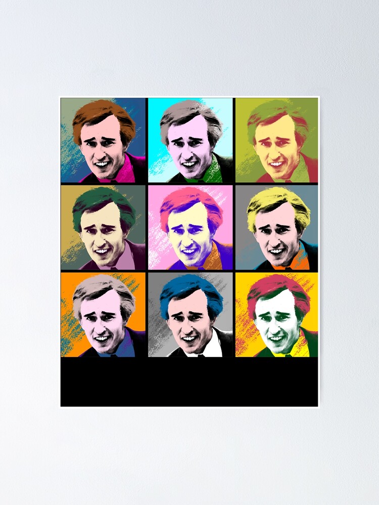 "Mens Funny Alan Partridge Warhol Inspired Pop Art 3X3" Poster for Sale ...