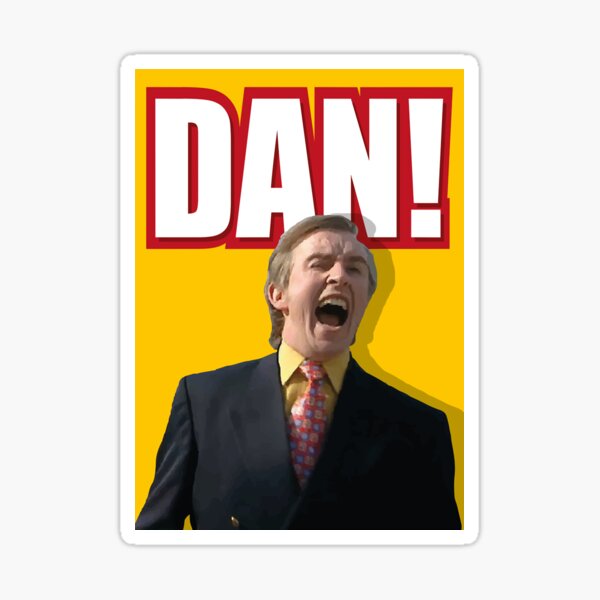 "Mens My Favorite Alan Partridge Dan" Sticker by EmilyBatz1996 | Redbubble