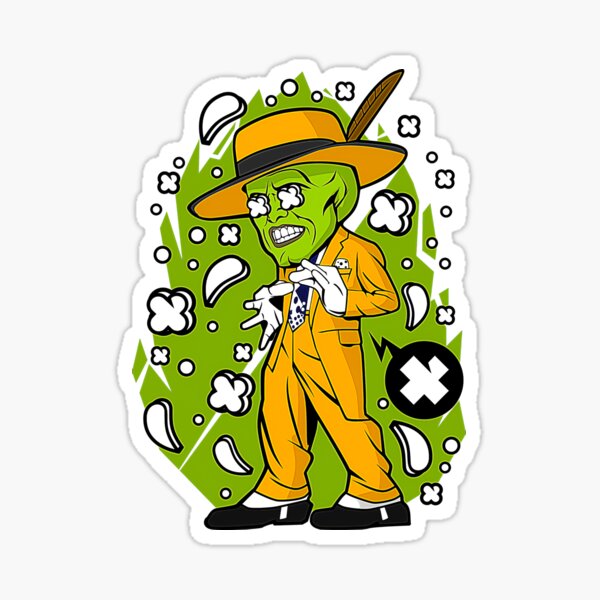 "The Mask fan art" Sticker for Sale by akomiqguel | Redbubble