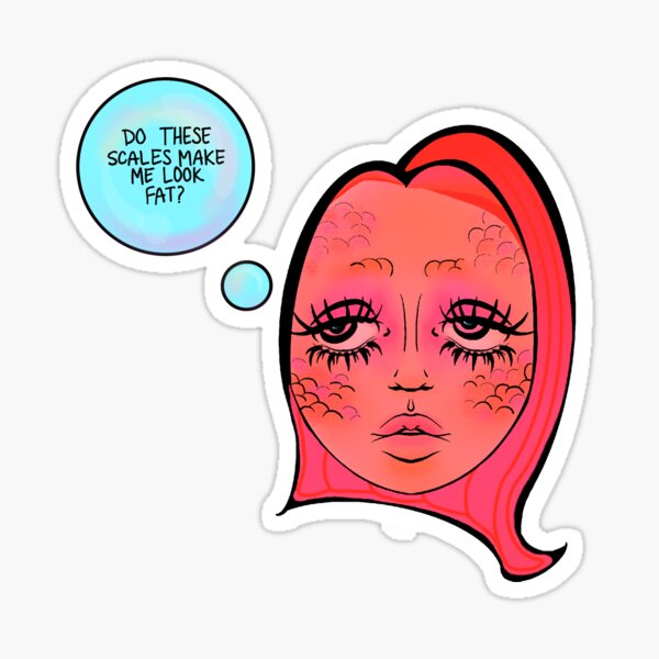 "New scales " Sticker for Sale by oxrangejuice | Redbubble