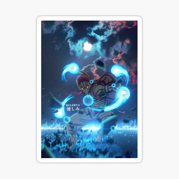 "Akaza Demon Slayer Kimetsu No Yaiba" Sticker by demon-slayers | Redbubble