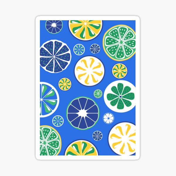 "Lemon, lime, orange, pomelo fruit pattern" Sticker by ikong2488 ...