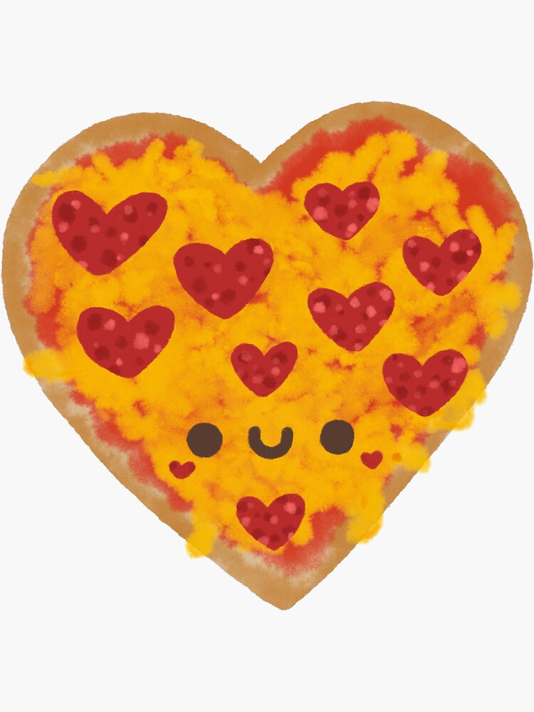 "Heart Pizza" Sticker for Sale by Brittany Hefren | Redbubble