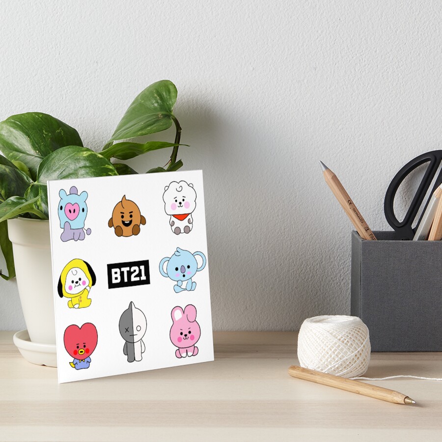 "BT21 Characters Collection | Pattern Style" Art Board Print for Sale ...