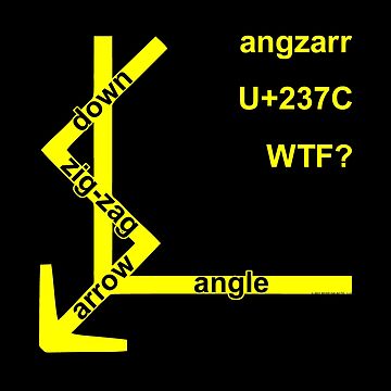 "angzarr Angle With Down Zig-Zag Arrow Symbol 237C" Art Board Print for ...