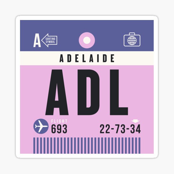 "Luggage Tag A - ADL Adelaide Australia" Sticker for Sale by ...