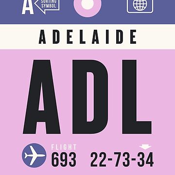 "Luggage Tag A - ADL Adelaide Australia" Sticker for Sale by ...