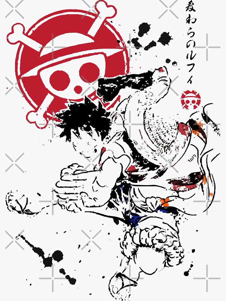 "Straw Hat Captain Japanese Manga Gift Fan" Sticker by EmiliaAmato ...