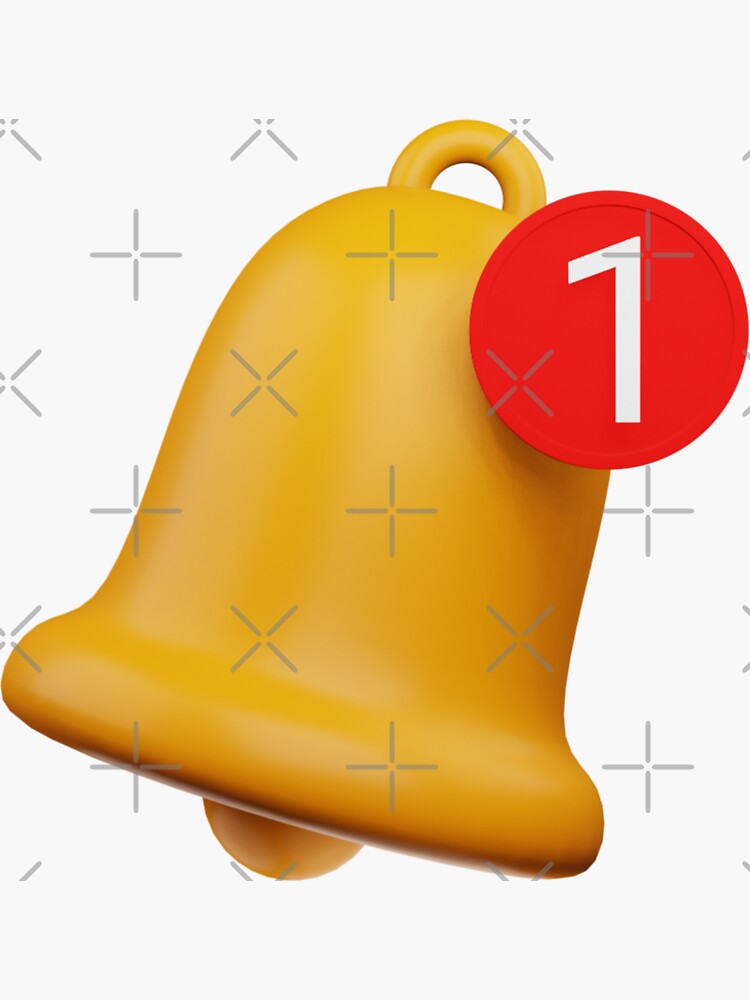 "Notification Bell" Sticker for Sale by 3Dimension | Redbubble