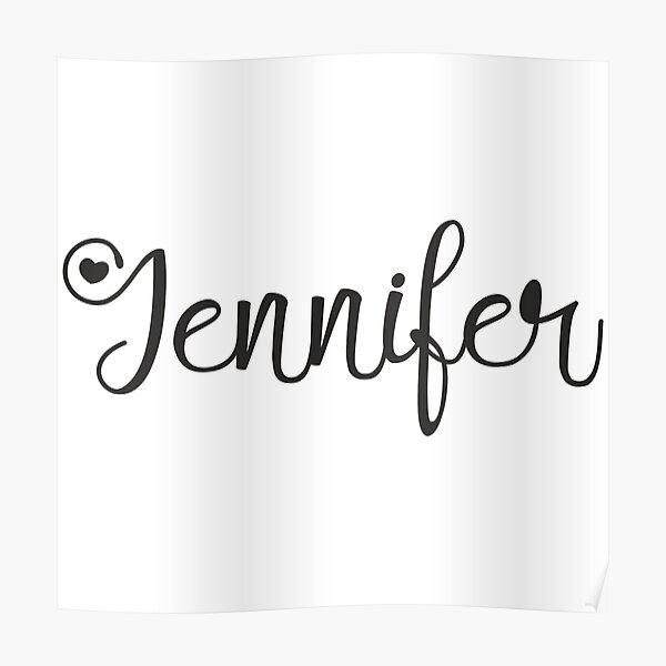 Jennifer Custom Name Design Framed Horizontal Poster Papercraft Paper ...
