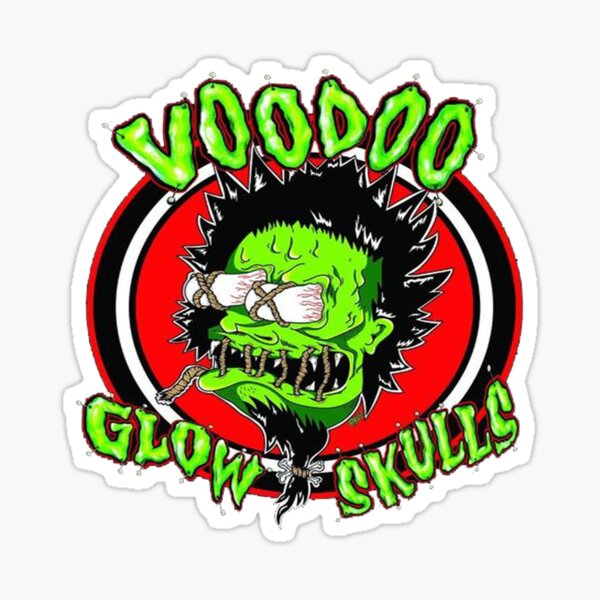 "Vodoo glow skulls" Sticker for Sale by MasRembo | Redbubble