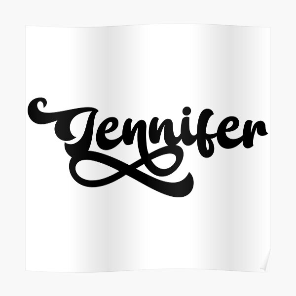 Jennifer Custom Name Design Framed Horizontal Poster Papercraft Paper ...