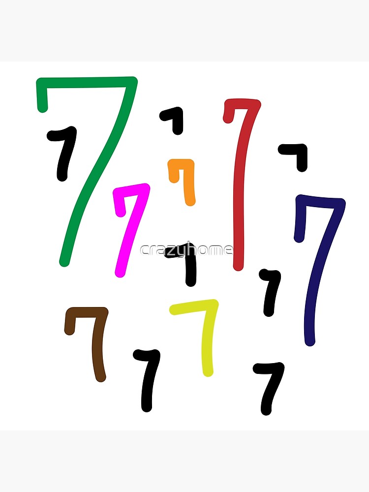 "the various colors of the number 7" Poster for Sale by crazyhome ...