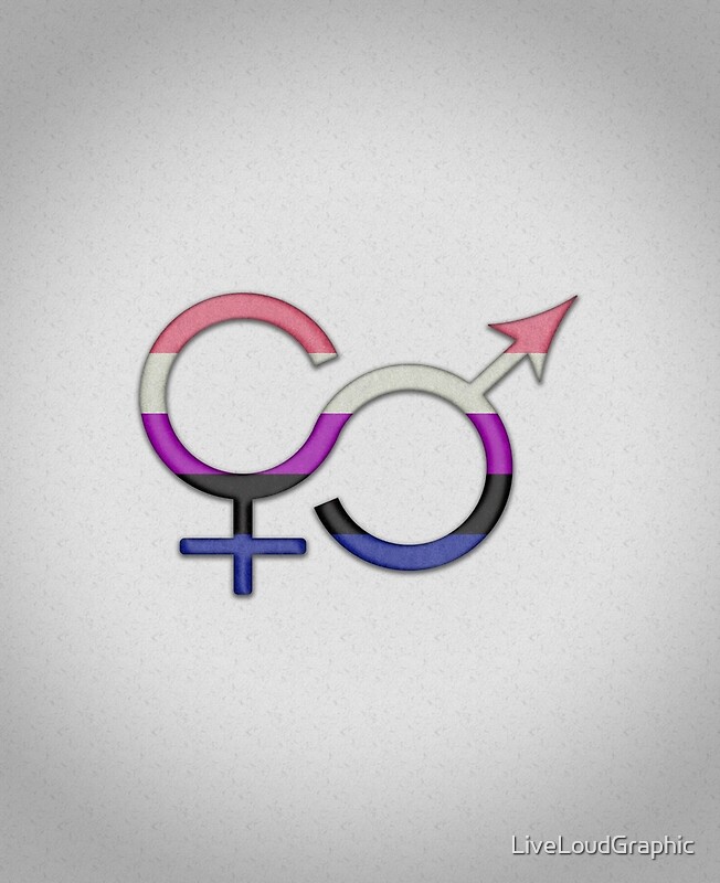 "Gender Fluid Symbol" by LiveLoudGraphic | Redbubble