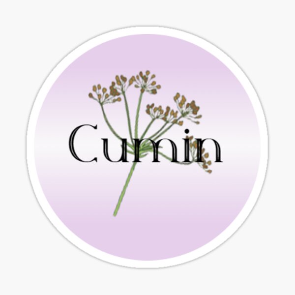"Cumin Label " Sticker for Sale by ArtyRuby | Redbubble