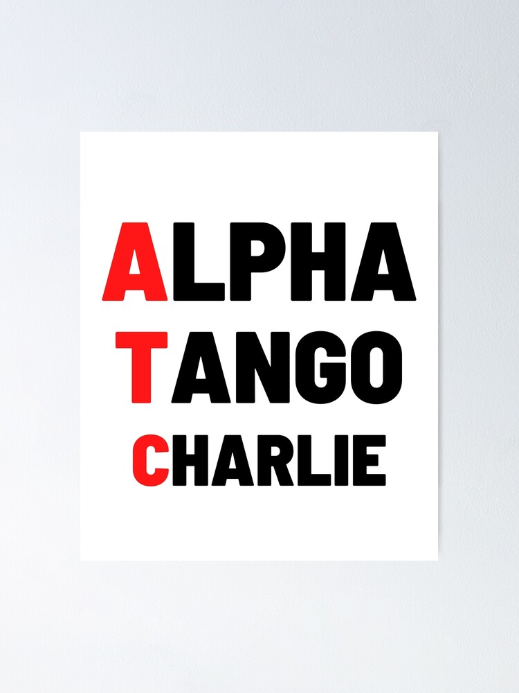 "Alpha Tango Charlie ATC aviation" Poster for Sale by VELATA | Redbubble