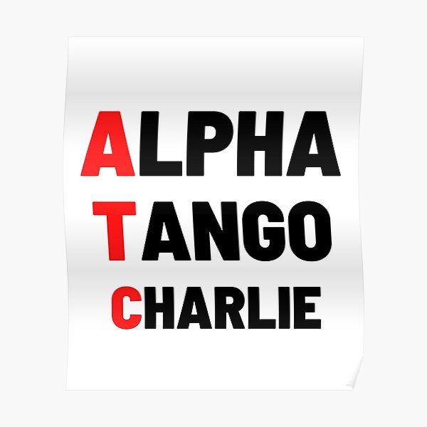 Alpha Tango Charlie Atc Aviation Poster For Sale By Velata Redbubble 