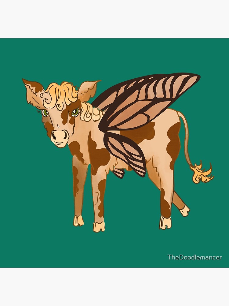 "Butterfly Caramel Cow" Poster for Sale by TheDoodlemancer | Redbubble