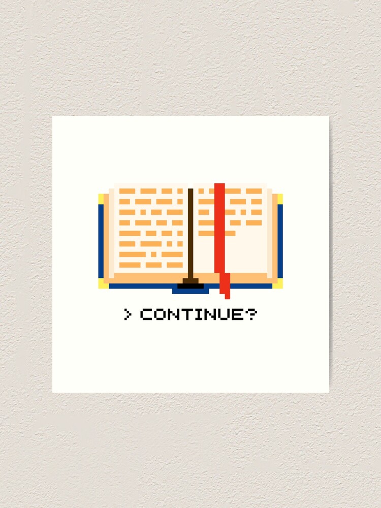 "Continue the Story? Pixel Art Book " Art Print for Sale by ST-OR ...