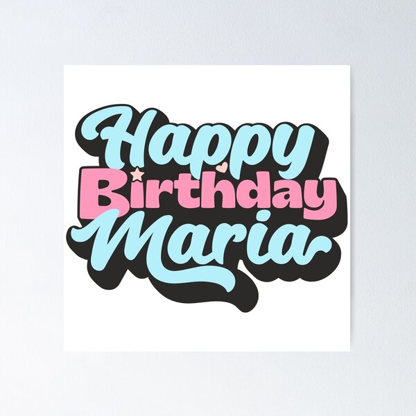 "Happy Birthday Maria, Gift for Maria, Custom Gift Maria, Personalized ...
