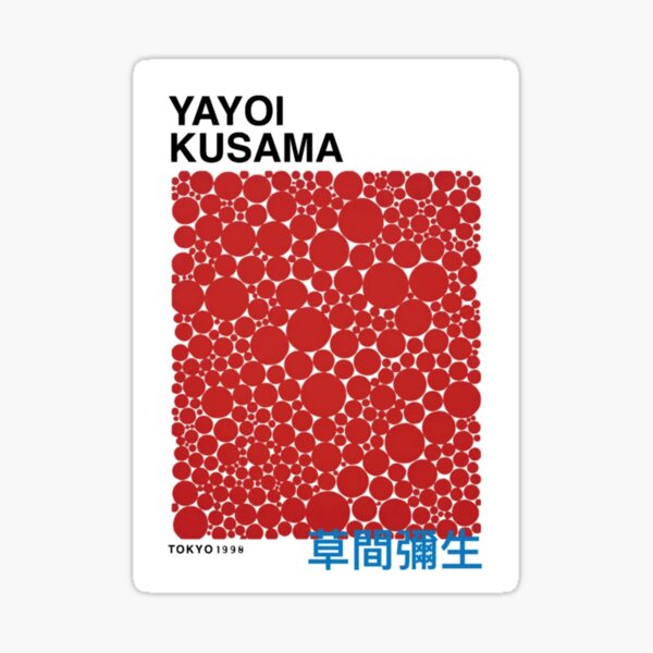 "Yayoi Kusama - Red Dots" Sticker by danteskeidesign | Redbubble