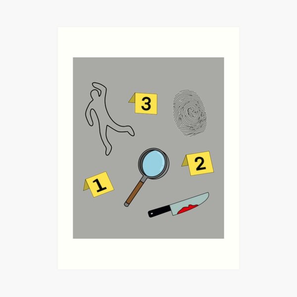 "True Crime Fan Sticker Pack" Art Print for Sale by ObsesRetail | Redbubble