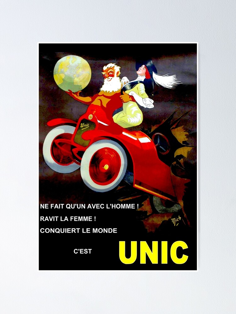 "UNIC: Vintage Auto Advertising Print" Poster by posterbobs | Redbubble