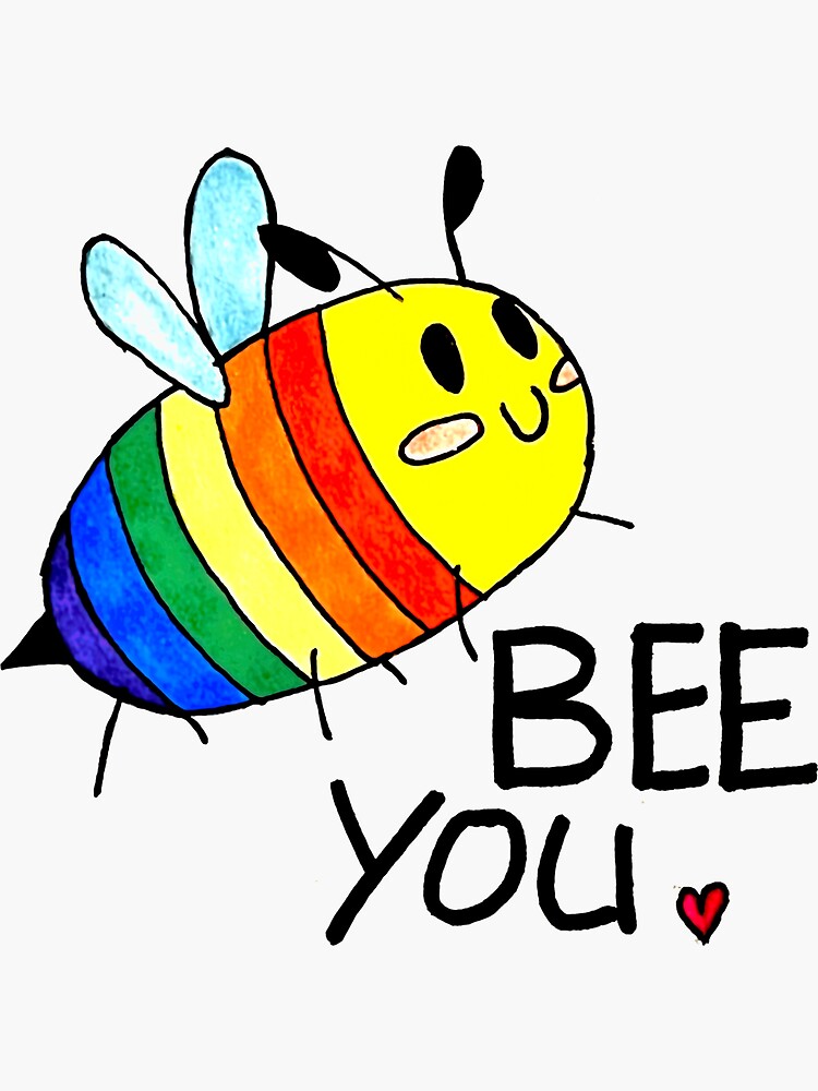 "Pride Bee - LGBT" Sticker by Seva-Kay | Redbubble