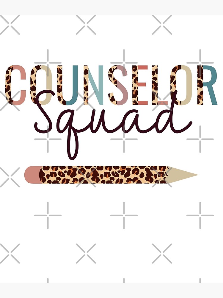 "Counselor Squad Back To School Leopard For School Counselor" Poster ...