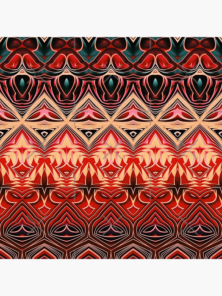 Póster «No.16 - Patrones y colores aztecas rojos de Florida. Vive libre ...