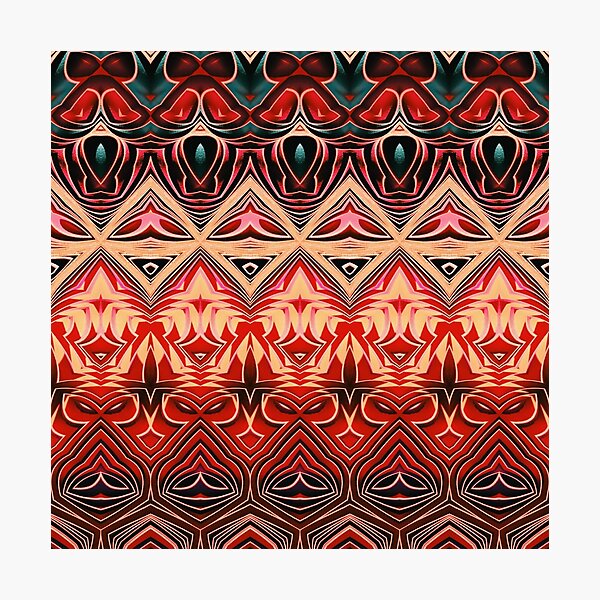 Lámina fotográfica «No.16 - Patrones y colores aztecas rojos de Florida ...