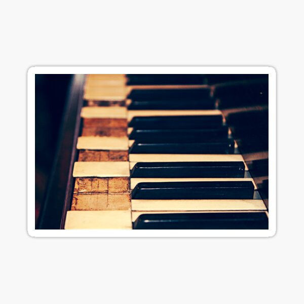 "Old Piano Keys" Sticker by Kadwell | Redbubble