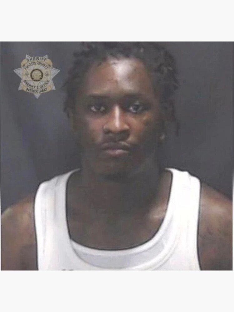 "Young Thug Mugshot" Sticker by MedHdach | Redbubble