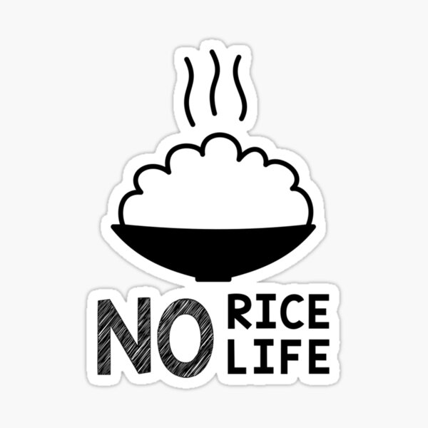 "No Rice No Life" Sticker by kaichi1342 | Redbubble