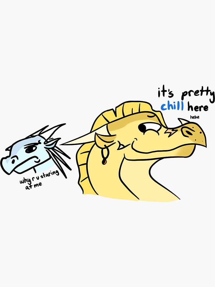 "Casual Qibli and Winter" Sticker for Sale by DiamondDragon58 | Redbubble