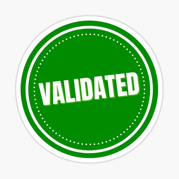 "Validated" Sticker by Sofiadigitalis | Redbubble